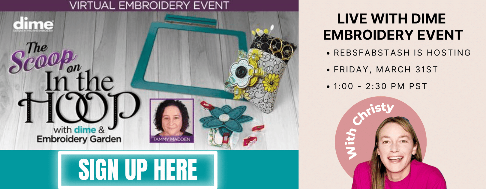 Virtual Embroidery Event - Live with Dime "The Scoop on in the Hoop ...