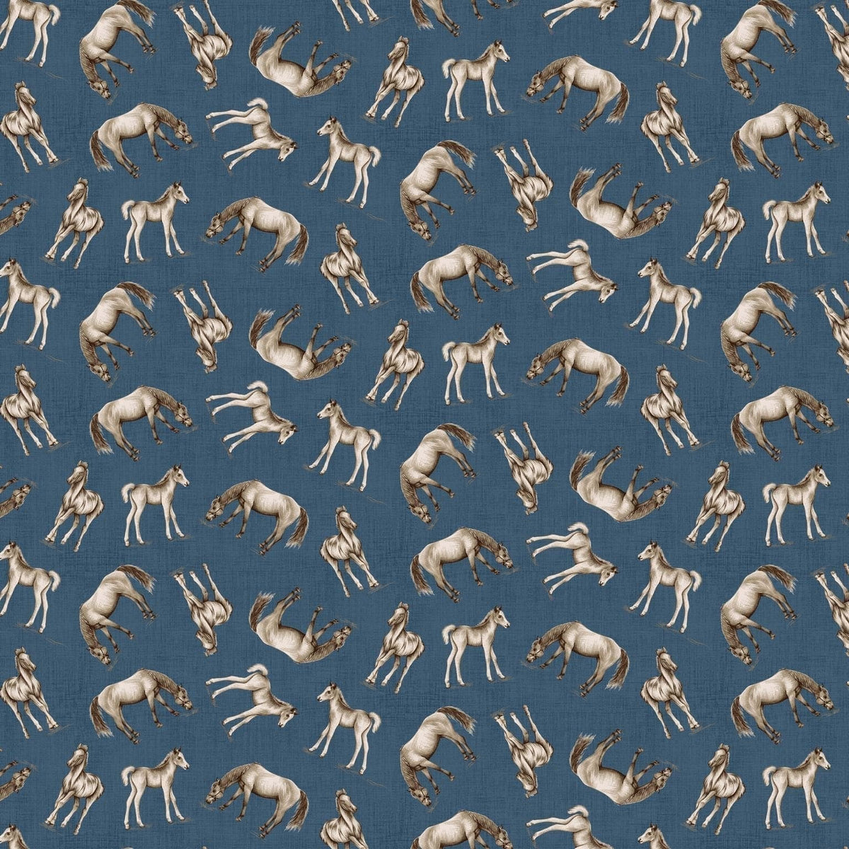 Cottonwood Stables - Per Yard - Horse Toile Allover - Henry Glass - 30 — RebsFabStash