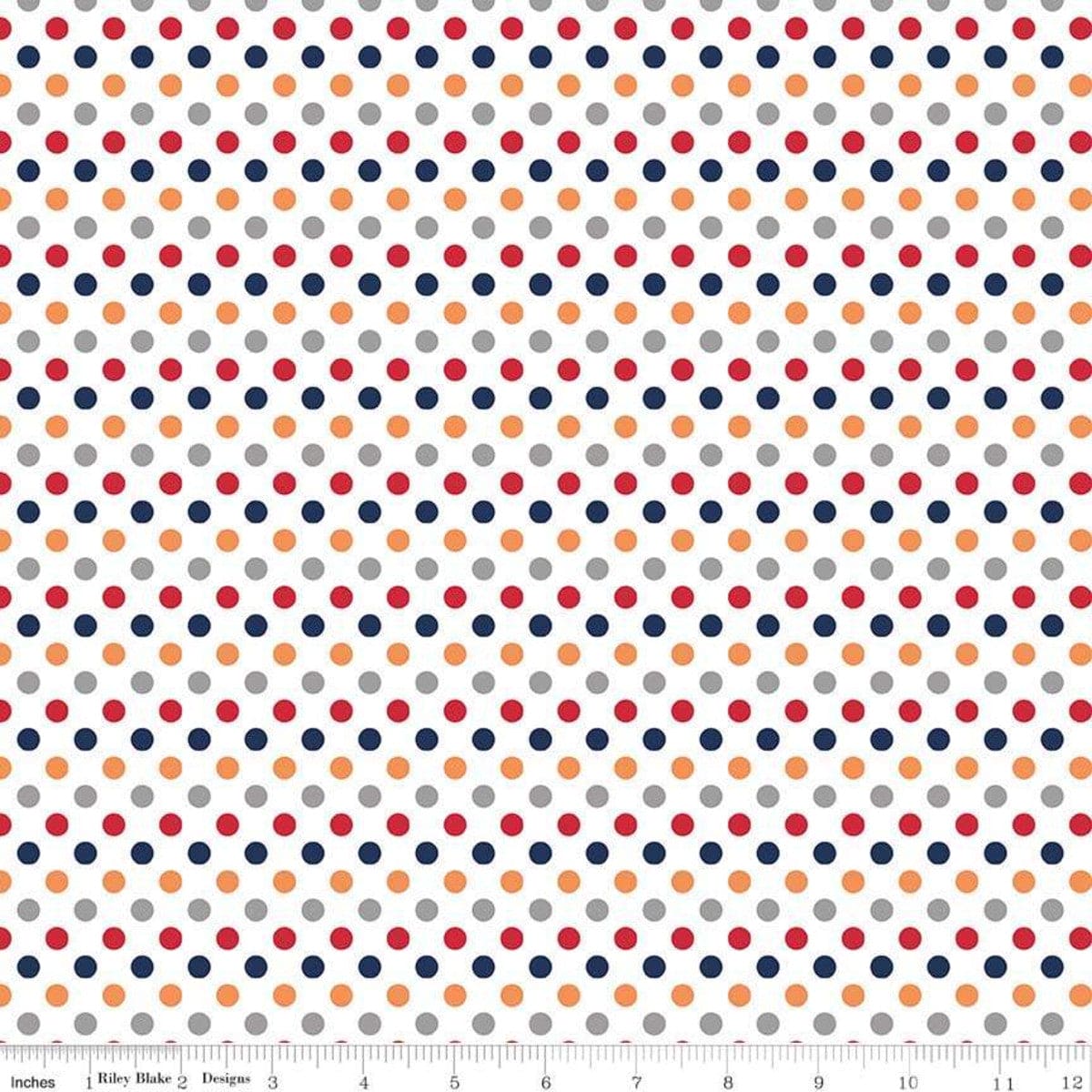 Small Dot Boy - Per Yard - Riley Blake Designs - C350-02 BOY — RebsFabStash
