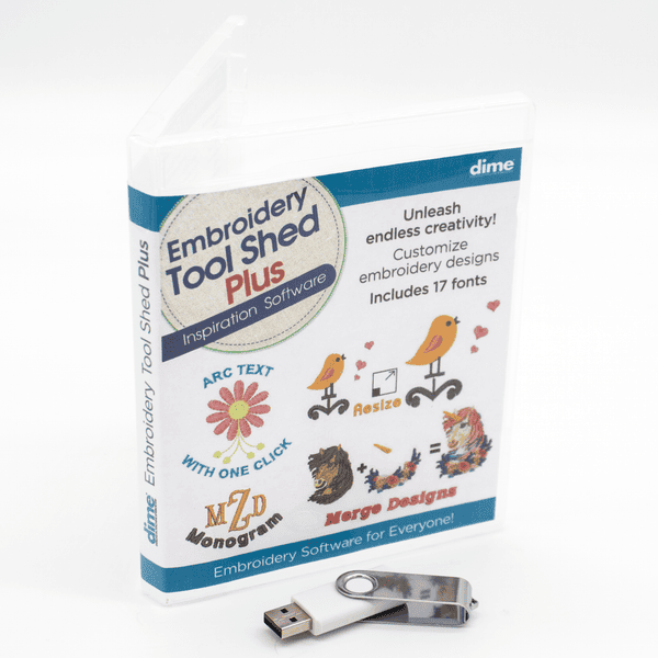 Embroidery Tool Shed Plus Software - DIME -customize embroidery design — RebsFabStash
