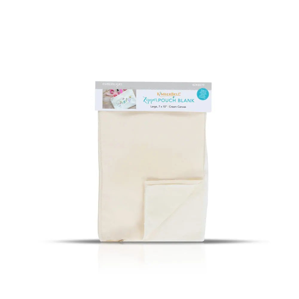Canvas Zipper Pouch Blank - Cream - by Kimberbell Designs - 7" x 10" f ...