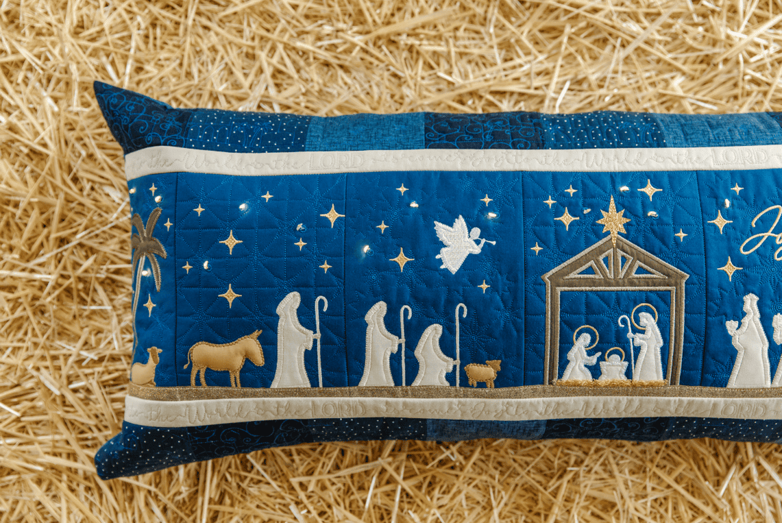 Nativity Bench Pillow PATTERN ONLY - Kimberbell - Machine Embroidery ...