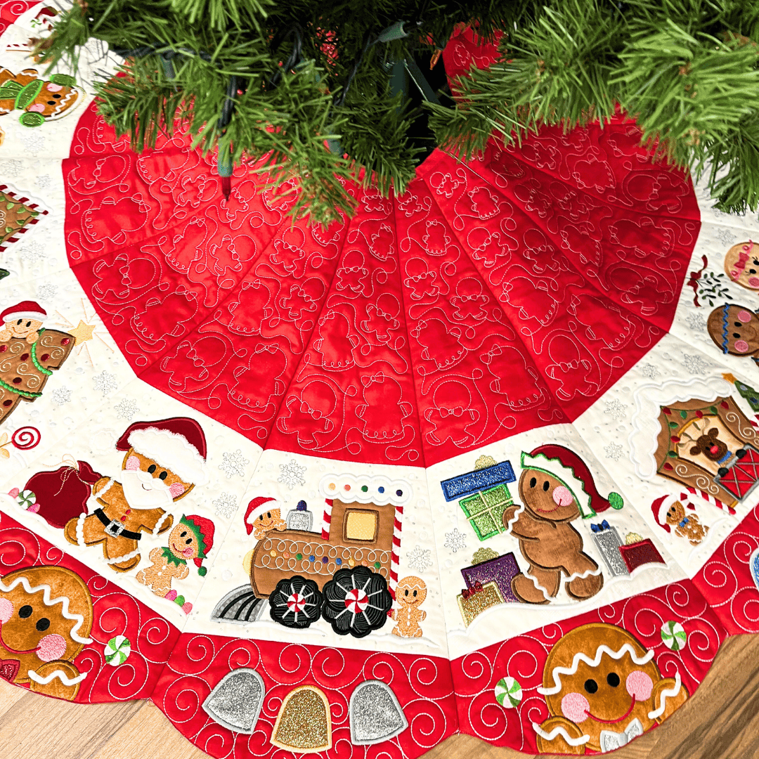 Gingerbread Tree Skirt - Fabric KIT - Designs by Juju | RebsFabStash