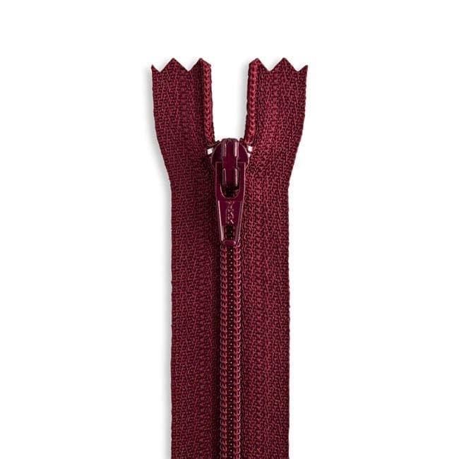 14" Nylon Coil Non-Separating Zipper - Cranberry - YKK-Zipper-8 ...