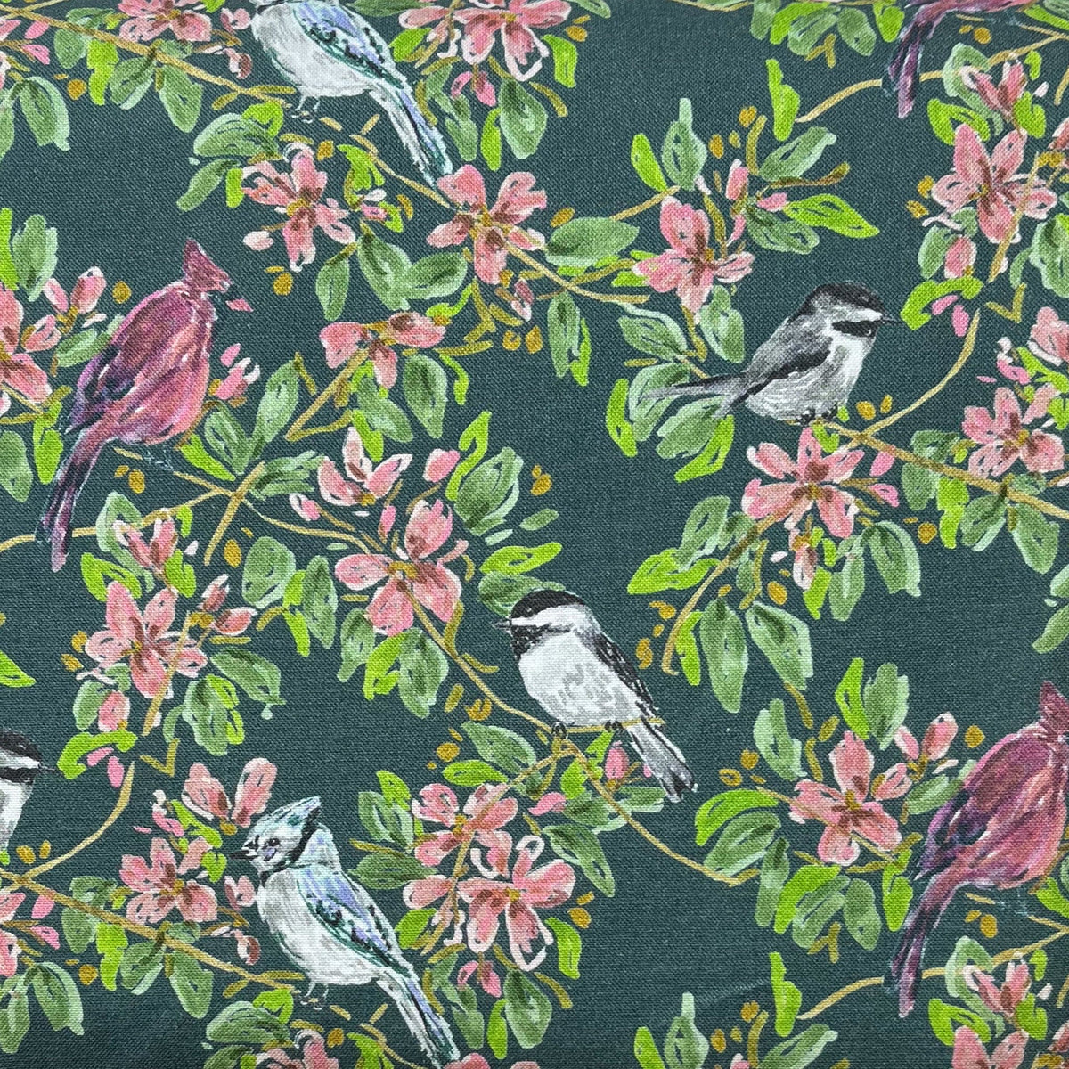 Wildwood - Wildwood Birds - Per Yard - green - Dear Stella - Birds - D ...