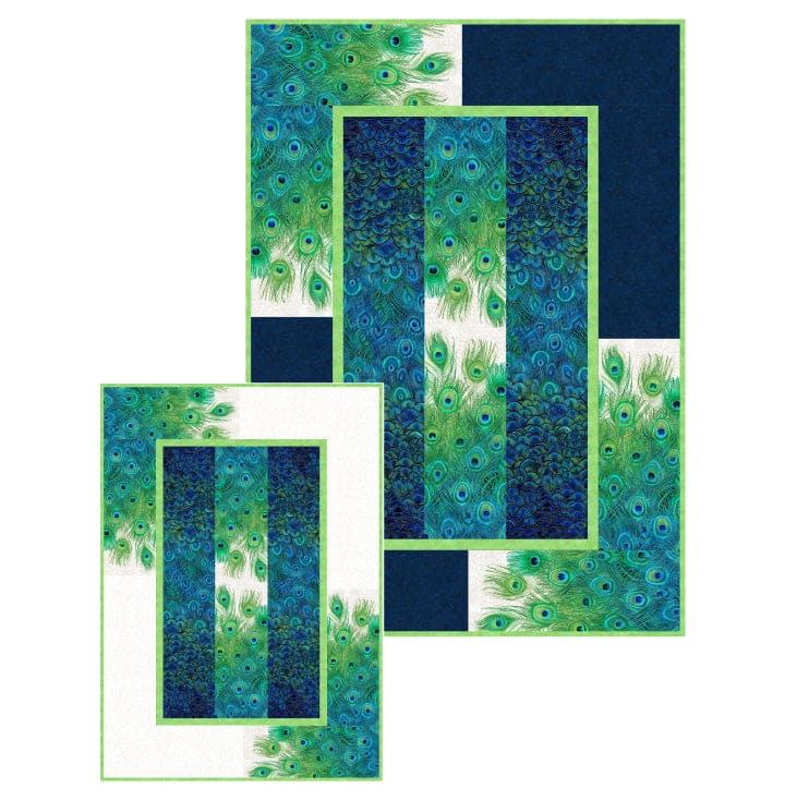 Peacock Garden - Quilt PATTERN - by Jean Boyd - Features Luminosity Fa ...