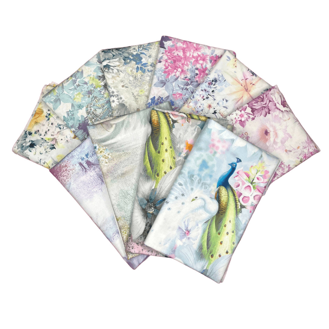 Peacock Design Fabric Fat Quarter Bundle | RebsFabStash