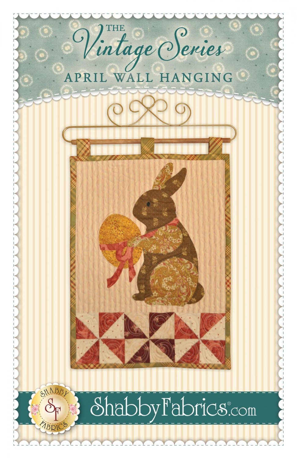 April Wall Hanging- Pattern - by Shabby Fabrics - 12" x 18" - The Vint ...