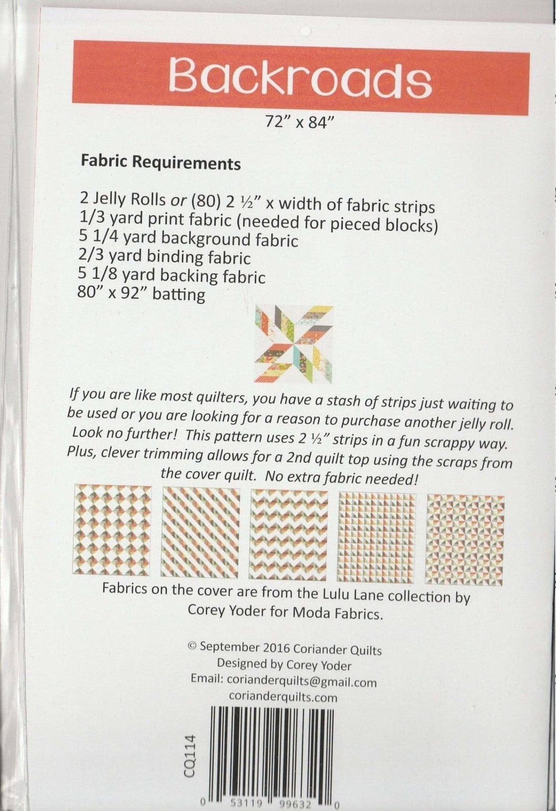 Backroads #114 Coriander Quilts by Corey Yoder - RebsFabStash