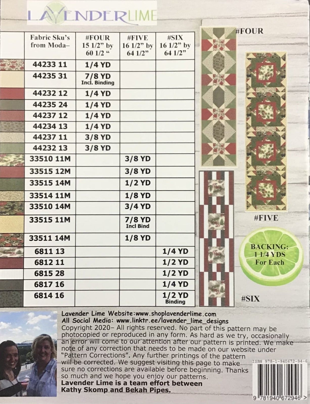 Big Block Runners - Quilt Table Runner PATTERN - by Lavender Lime Desi ...