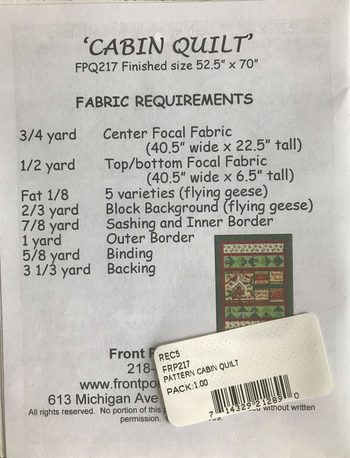 Rustic Quilt Pattern | Front Porch Quilt Pattern — RebsFabStash