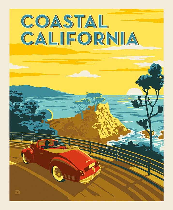 Destinations - Coastal California Poster Panel - per PANEL - by Anders ...