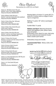 Eloise Elephant - Pattern - by Deb Grogan for The Quilt Factory ...