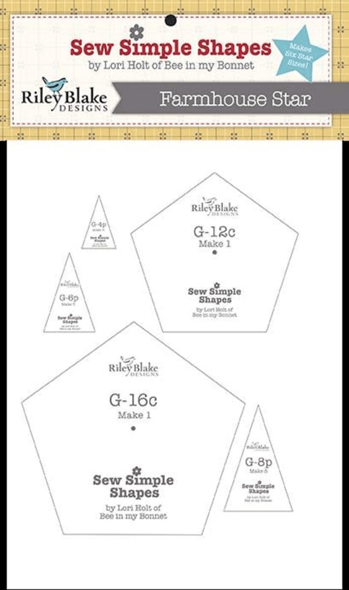 Farmhouse Star - Sew Simple Shapes Templates - Lori Holt Riley Blake D ...