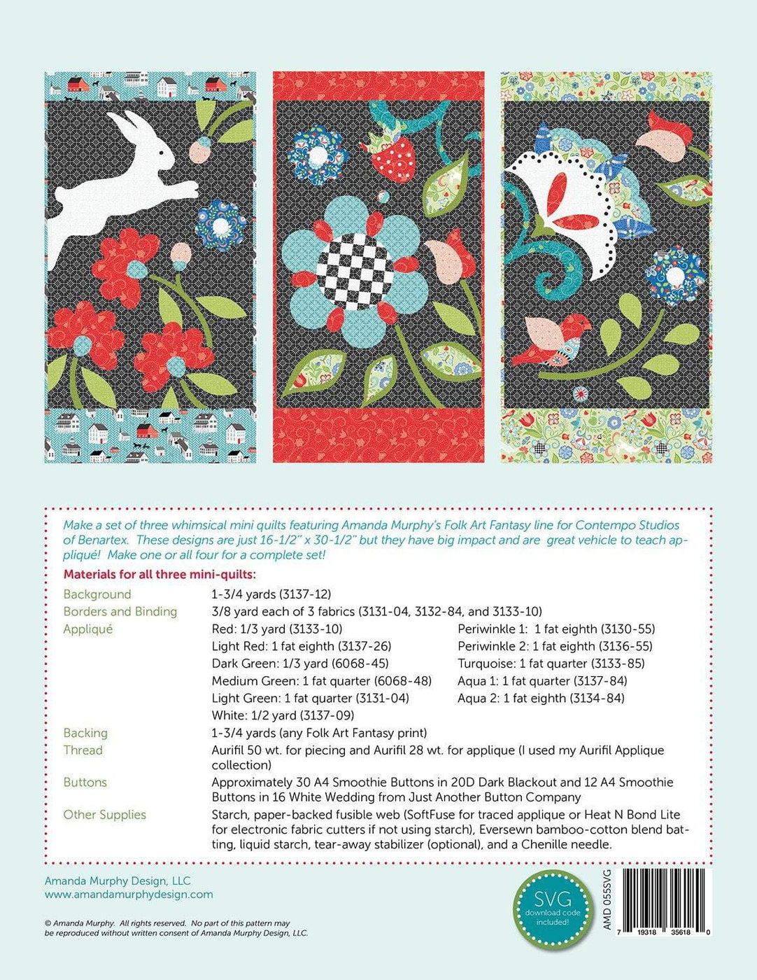 Folk Garden- Pattern - Amanda Murphy Designs — RebsFabStash