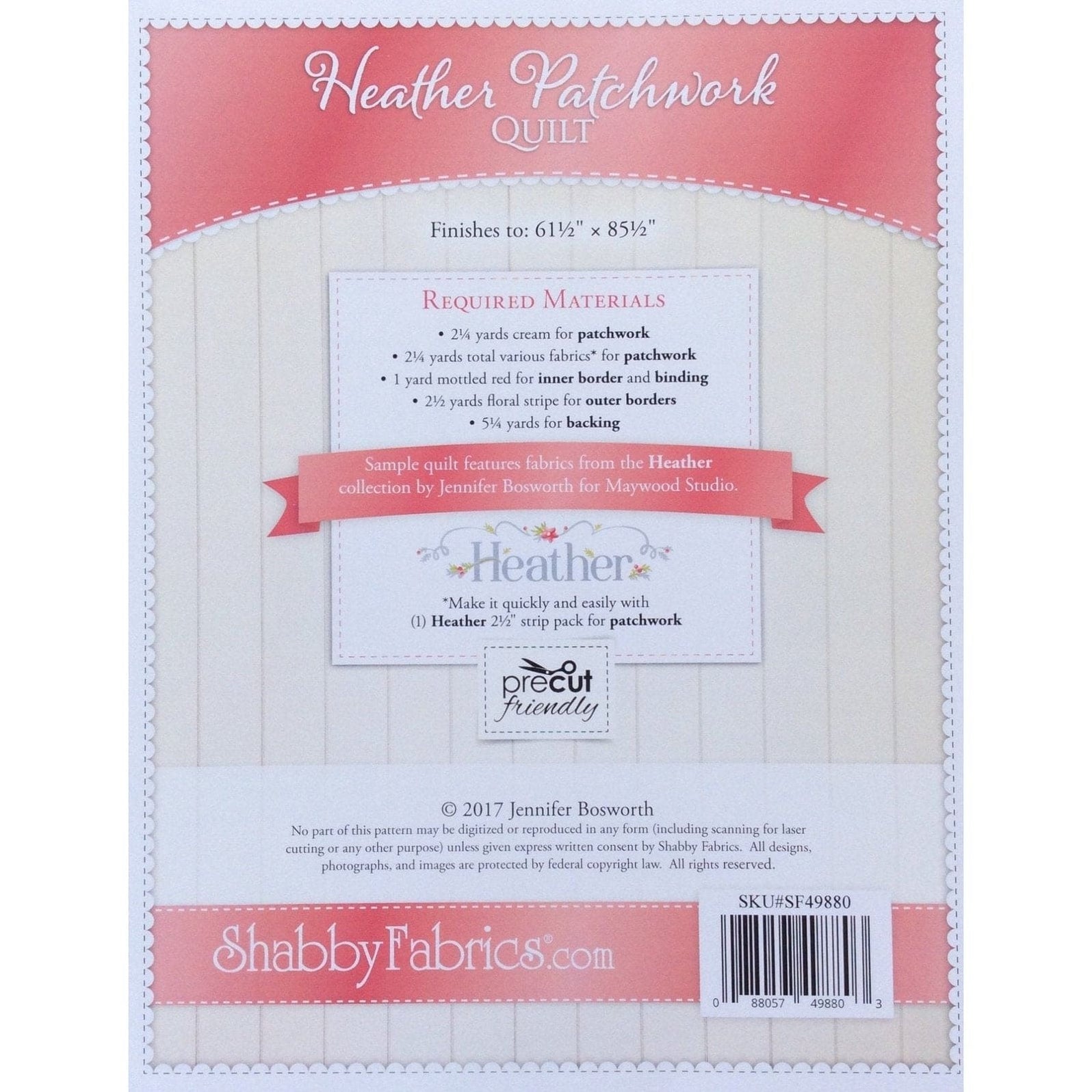 Heather Patchwork - Quilt PATTERN - designed by Jennifer Bosworth - Sh ...