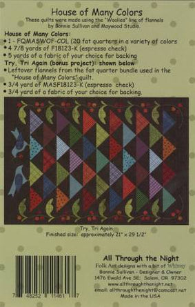 House of Many Colors - Quilt PATTERN - by Bonnie Sullivan — RebsFabStash