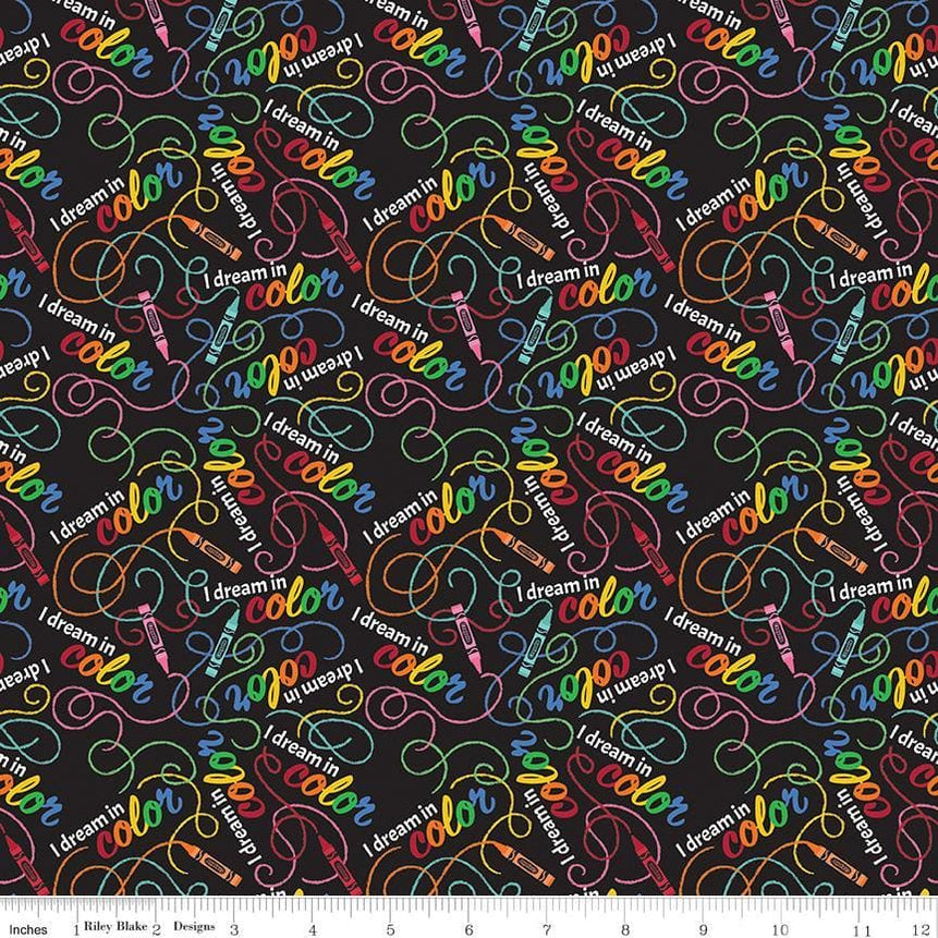 I Dream in Color - per yard - Riley Blake Designs - Crayola 2019 relea ...
