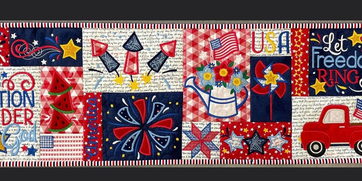 Patriotic Table Runner Kit - Designs by Juju | RebsFabStash