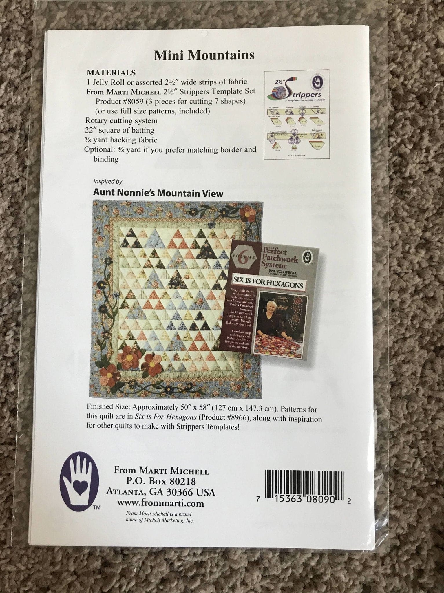 Mini Mountains - Pattern by Marti Michell - Strip or Jelly Roll Patter — RebsFabStash