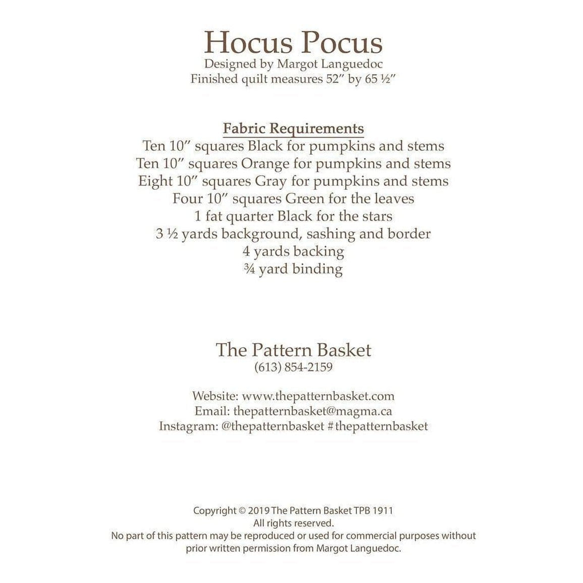 Hocus Pocus Quilt Pattern by Margot Languedoc | RebsFabStash