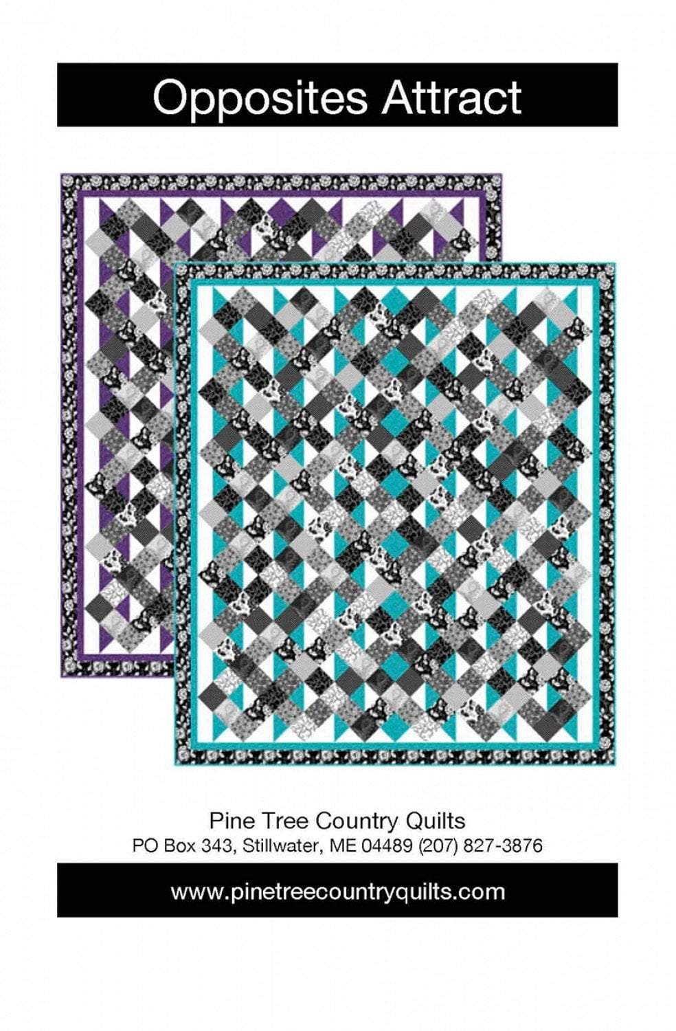 Opposites Attract - Quilt Pattern - Fat Quarter Friendly - by Pine Tre ...