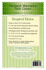 Patchwork Watermelon Table Runner - Pattern - by Shabby Fabrics - Summ — RebsFabStash