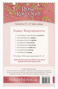 Rose Rag Quilt - Full Quilt Pattern - by Shabby Fabrics — RebsFabStash