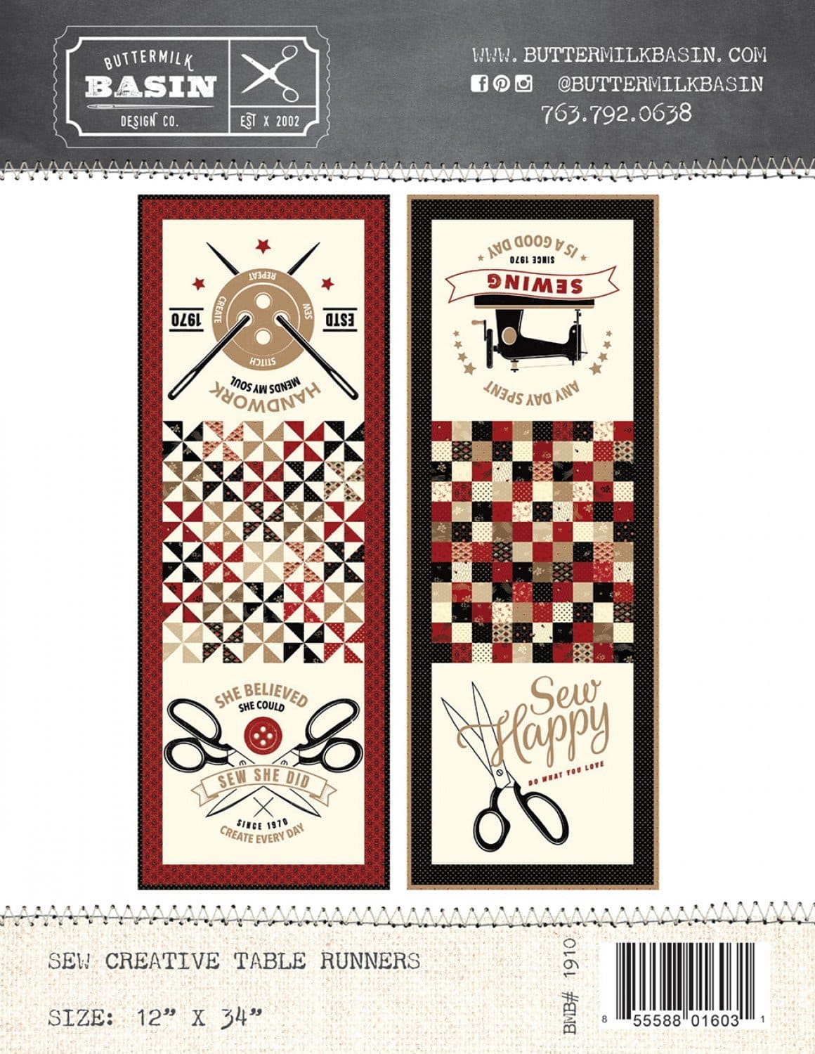 Sew Creative Table Runners - PATTERN - RebsFabStash
