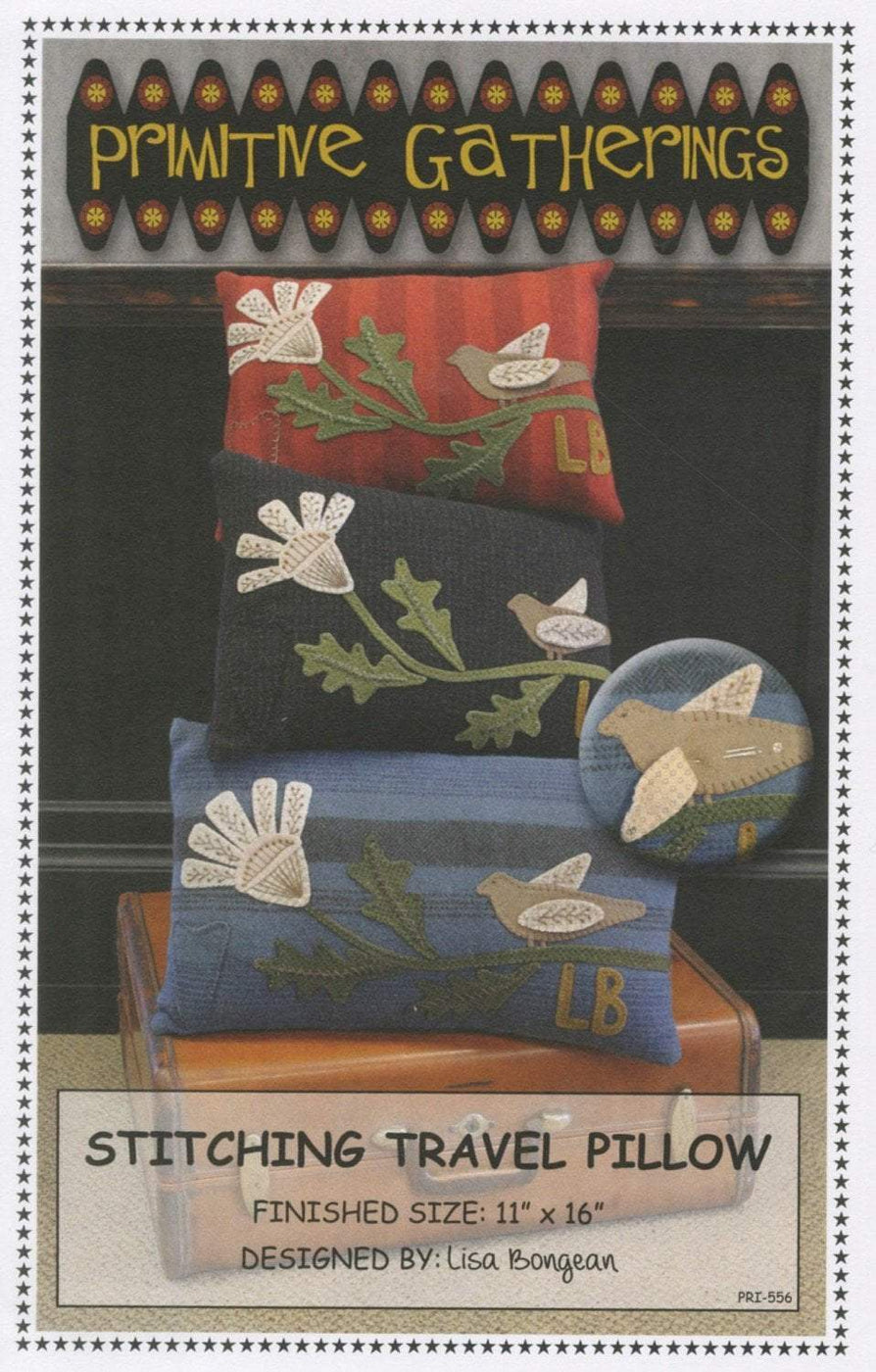 Stitching Travel Pillow - Primitive Pillow pattern- Primitive Gatherin ...