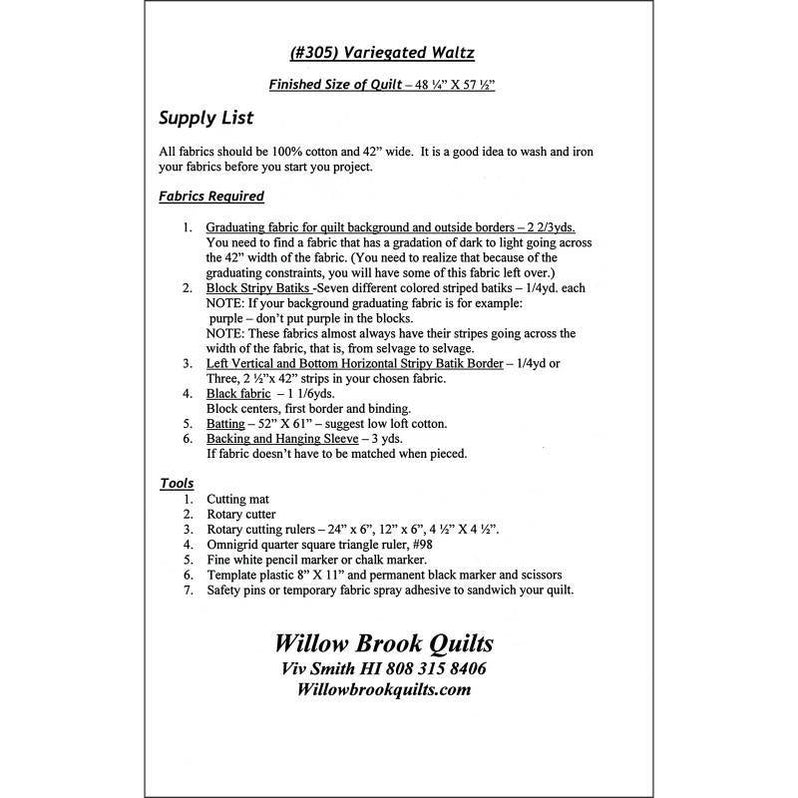 Variegated Waltz #305 - Quilt pattern - Gelato ombre fabrics - Maywood ...