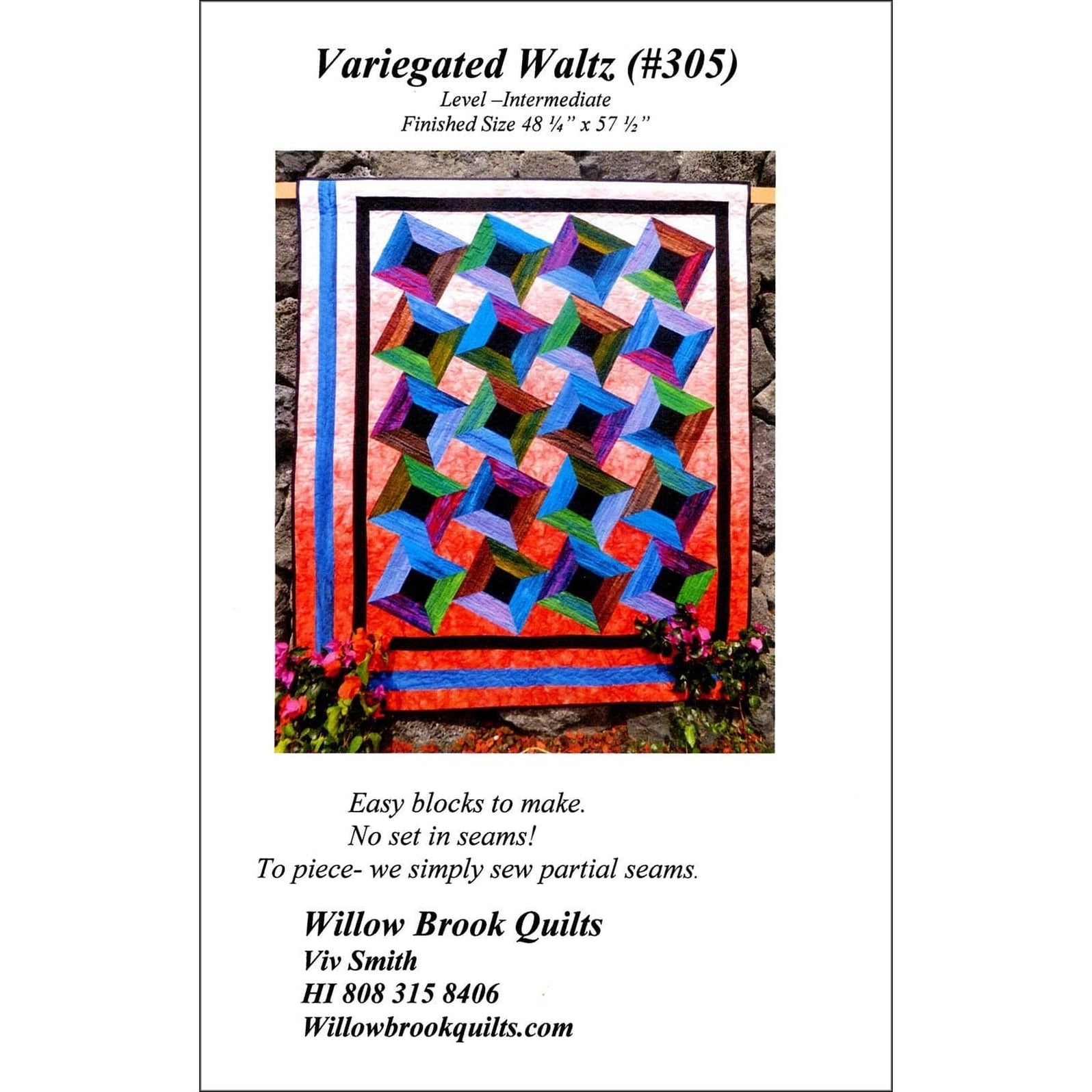 Variegated Waltz #305 - Quilt pattern - Gelato ombre fabrics - Maywood ...