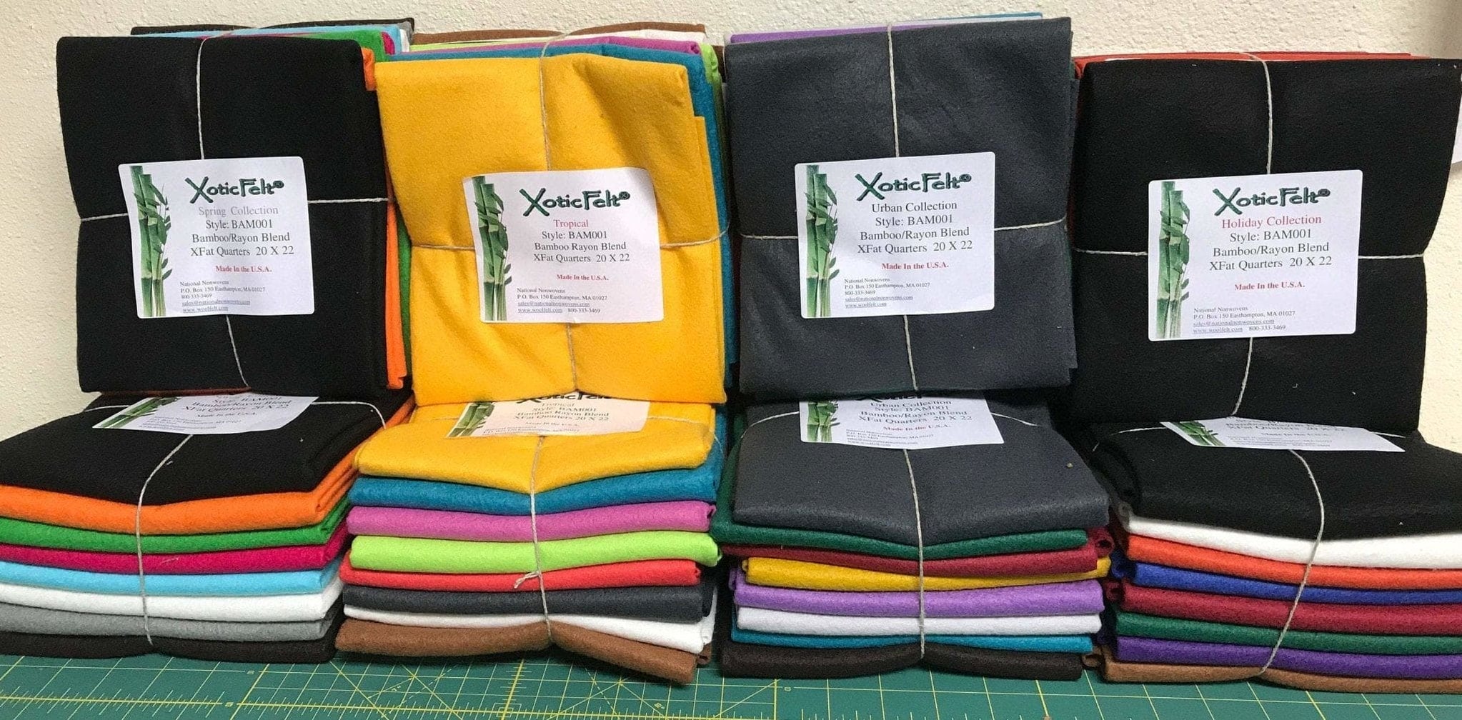 Xotic FELT Bamboo/Rayon Fat Quarter Bundles (8) 20" x 22" pieces-U-Pic ...